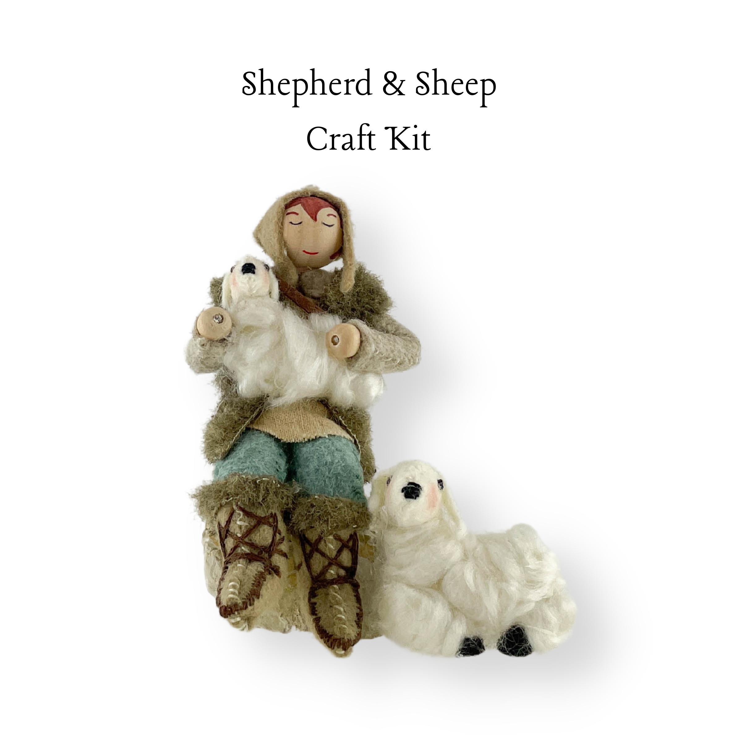 Christmas Nativity Series Shepherd & Sheep Craft Kit – Prim Heirloom ...
